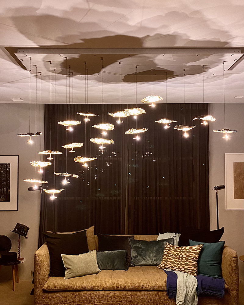 Catellani & Smith - Suspension feuilles d'or